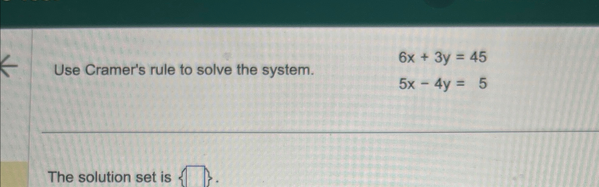 Solved Use Cramer's rule to solve the | Chegg.com