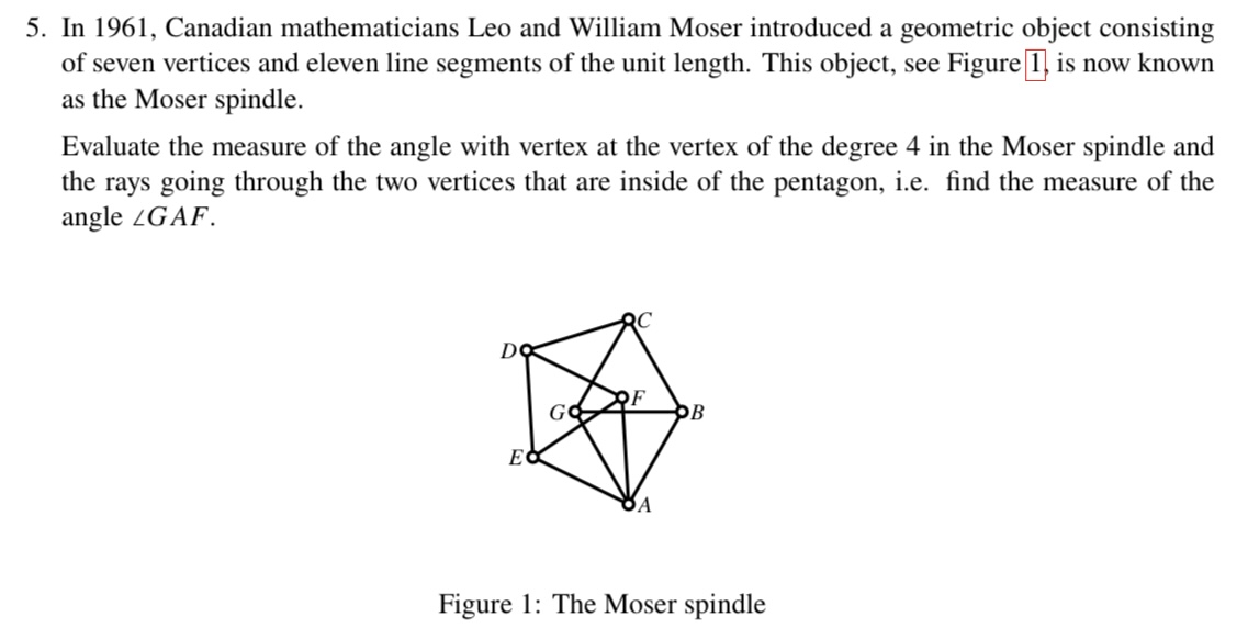 Solved In 1961, ﻿Canadian mathematicians Leo and William | Chegg.com