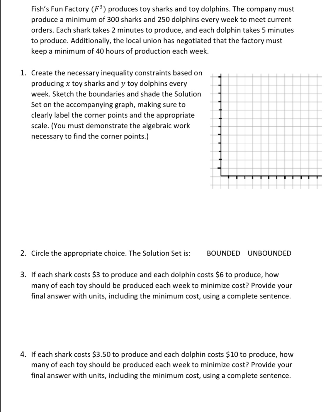 Solved Fish's Fun Factory \( \left(F^{3}\right) \) ﻿produces | Chegg.com