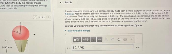 Solved he segments' centroids. ure 1 of 2 An object is made | Chegg.com