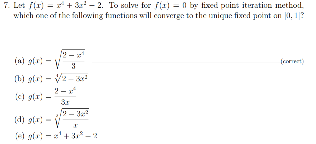Solved Let f(x)=x4+3x2-2. ﻿To solve for f(x)=0 ﻿by | Chegg.com