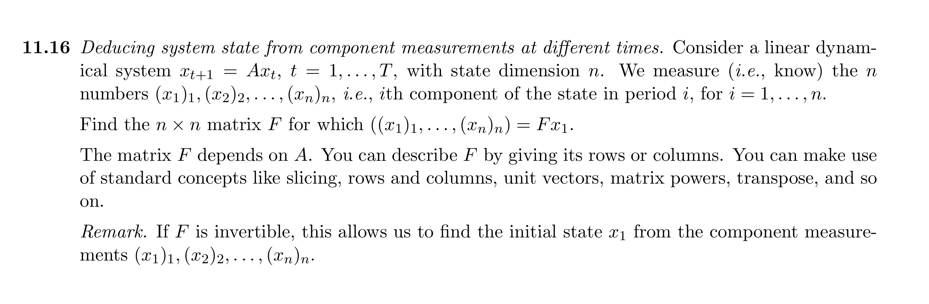 Solved 11.16 ﻿Deducing system state from component | Chegg.com