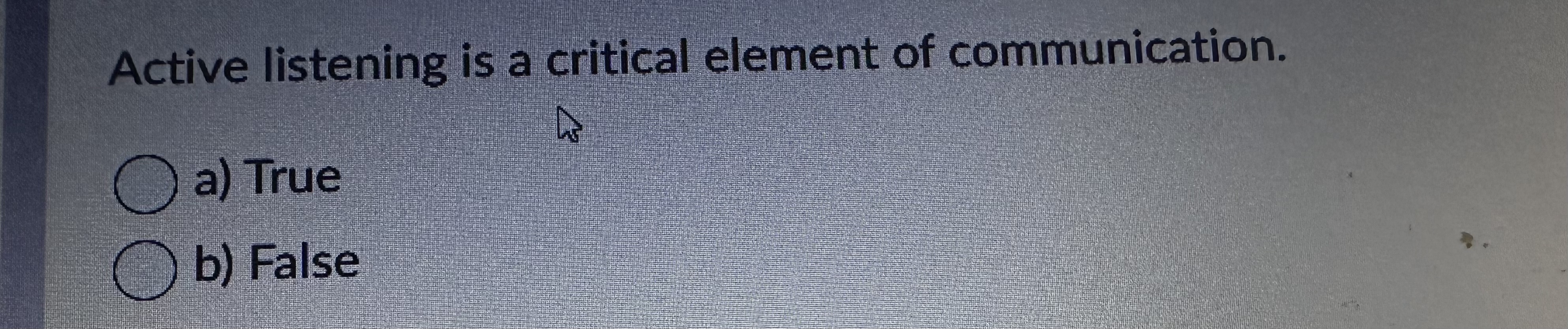 Solved Active listening is a critical element of | Chegg.com
