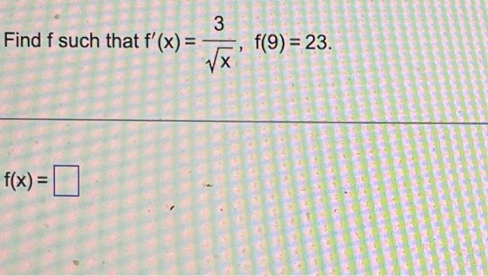 Solved Find f such that f′(x)=x3 f(x)= | Chegg.com