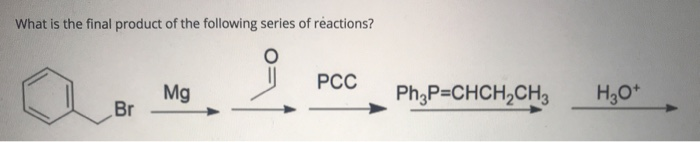 Solved What is the final product of the following series of | Chegg.com