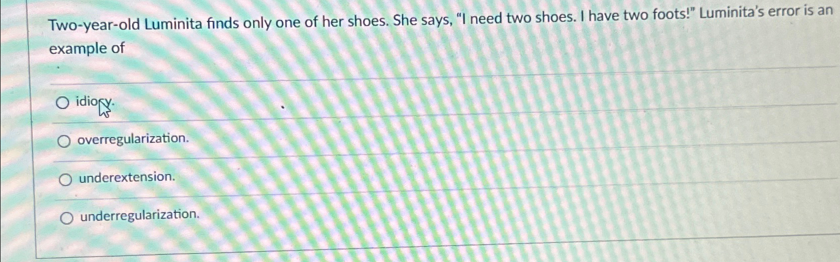 Two-year-old Luminita finds only one of her shoes. | Chegg.com