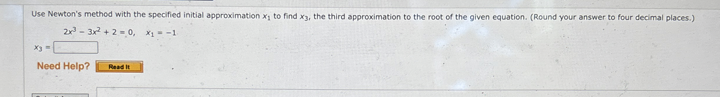 Solved Use Newton's method with the specified initial | Chegg.com