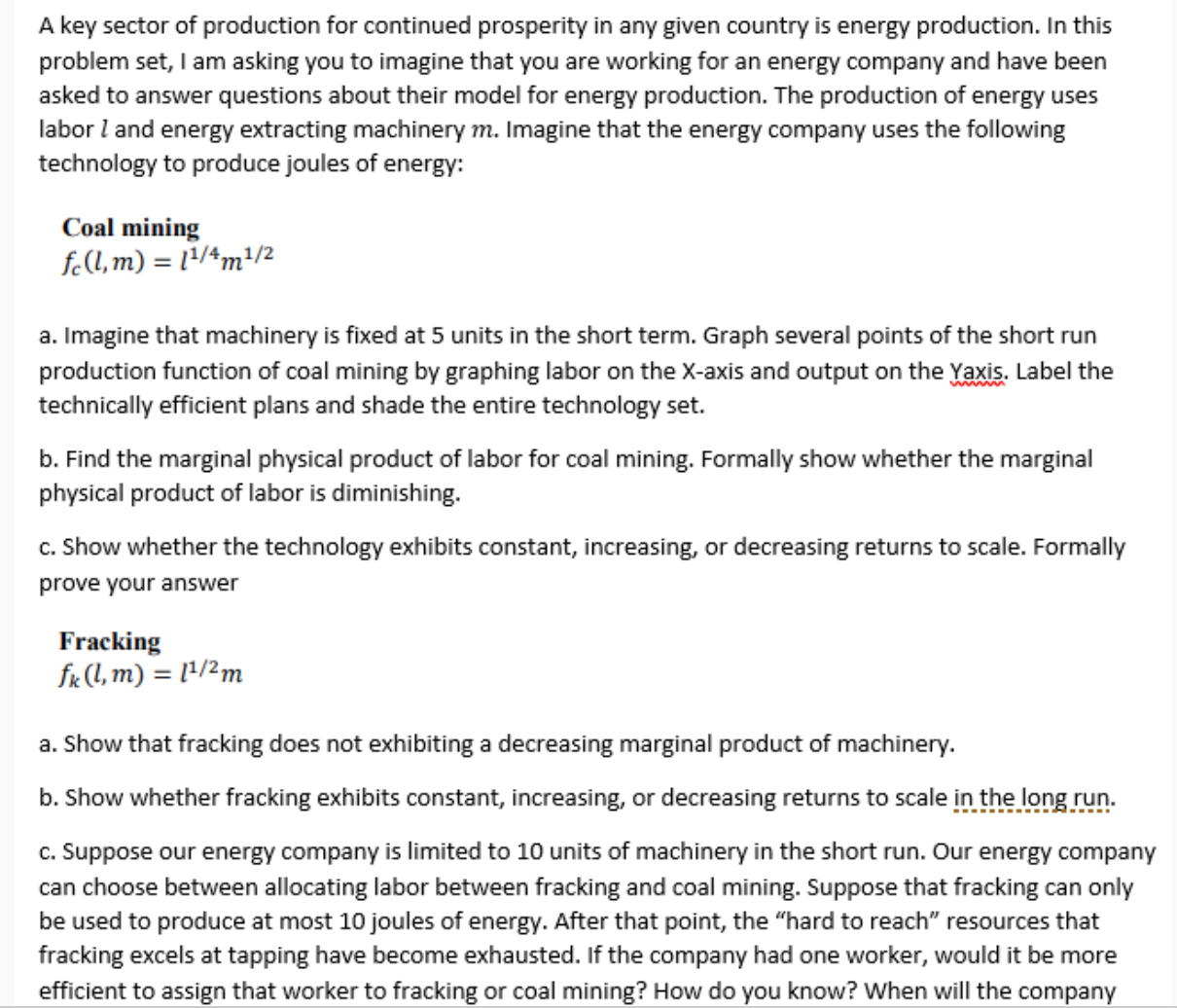 Solved A key sector of production for continued prosperity | Chegg.com