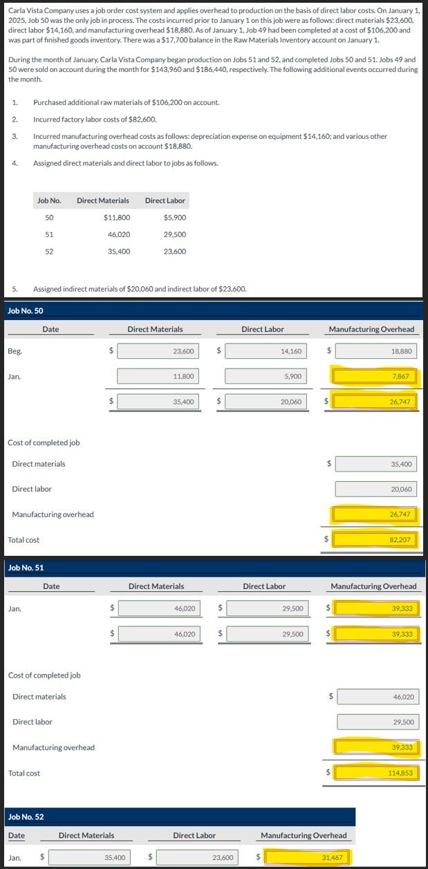 Solved Please solve for the items highlighted in YELLOW. | Chegg.com