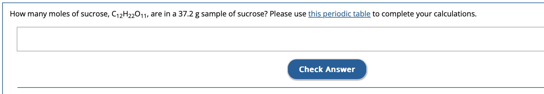 Solved How many moles of sucrose, C12H22O11, ﻿are in a 37.2 | Chegg.com