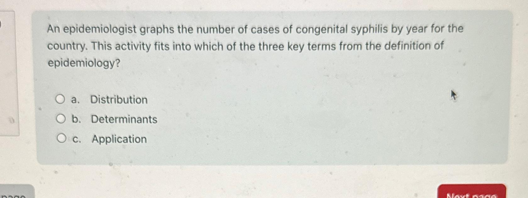 Solved An epidemiologist graphs the number of cases of | Chegg.com