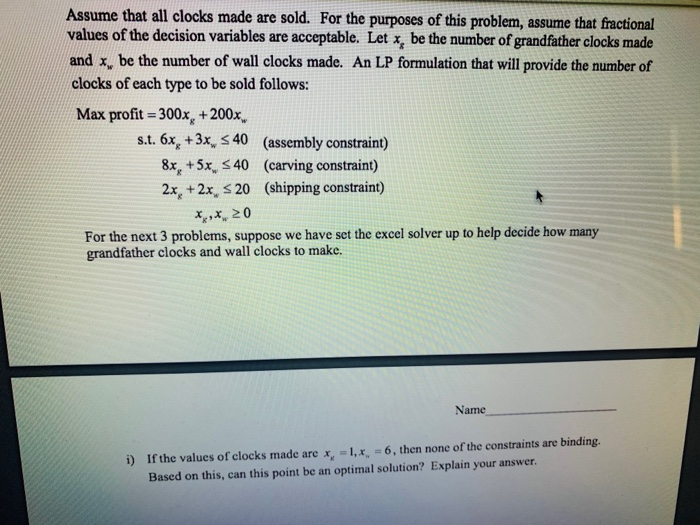 Solved a) For each type of possible LP region, select ALL | Chegg.com