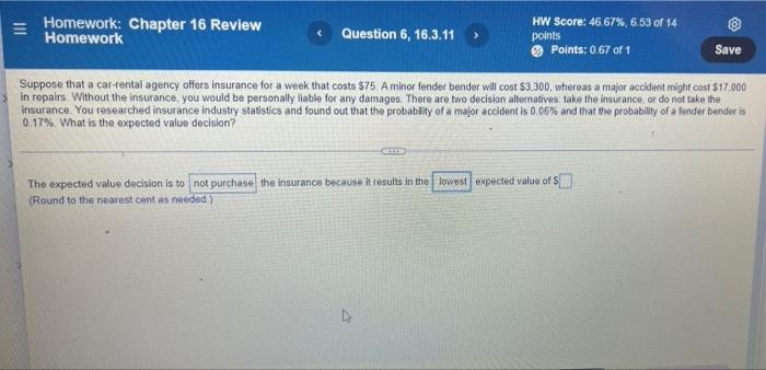 Solved Iii Homework Chapter 16 Review Homework Question 6