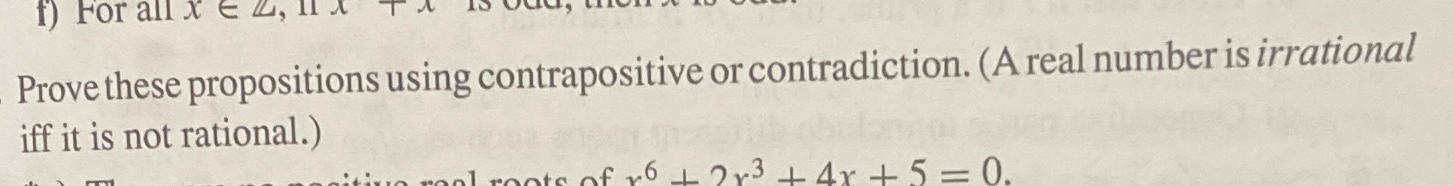 Solved Prove these propositions using contrapositive or | Chegg.com