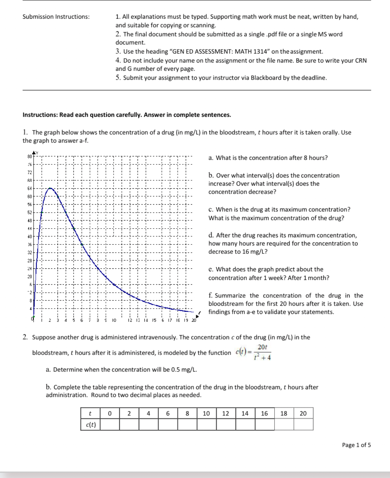 Solved Submission Instructions:All explanations must be | Chegg.com