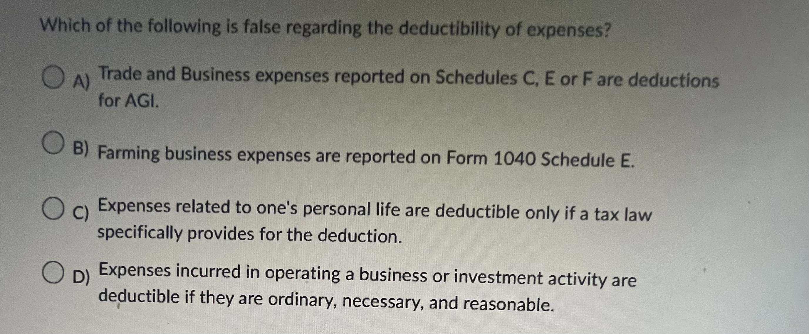 Solved Which of the following is false regarding the | Chegg.com