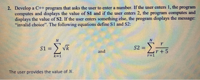 Solved 2. Develop a C++ program that asks the user to enter | Chegg.com