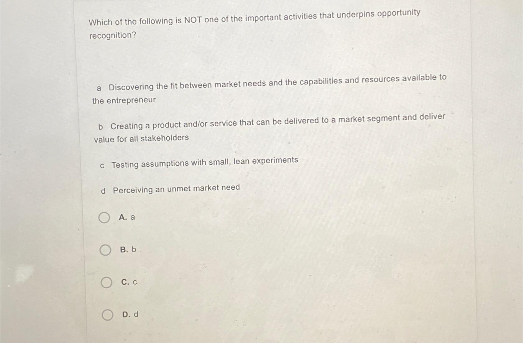 Solved Which of the following is NOT one of the important | Chegg.com