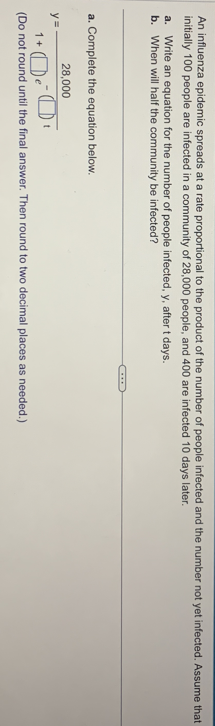 Solved An influenza epidemic spreads at a rate proportional | Chegg.com