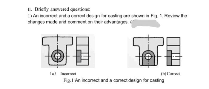 II. Briefly answered questions: 1) An incorrect and a | Chegg.com