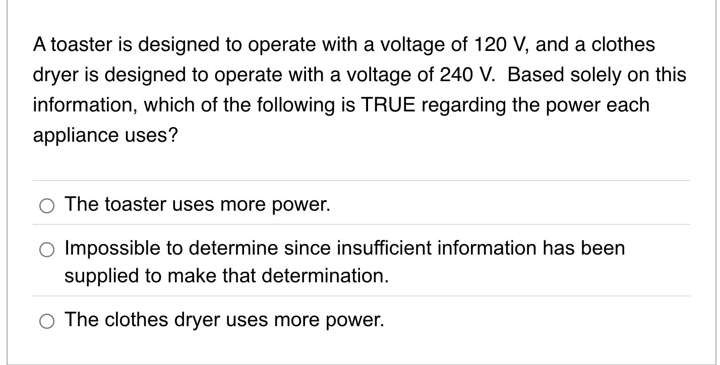 Solved A toaster is designed to operate with a voltage of | Chegg.com