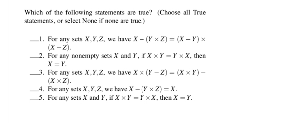 Solved Which of the following statements are true? (Choose | Chegg.com