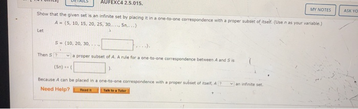 Solved AUFEXC4 2.5.015. MY NOTES ASK YO Show that the given | Chegg.com