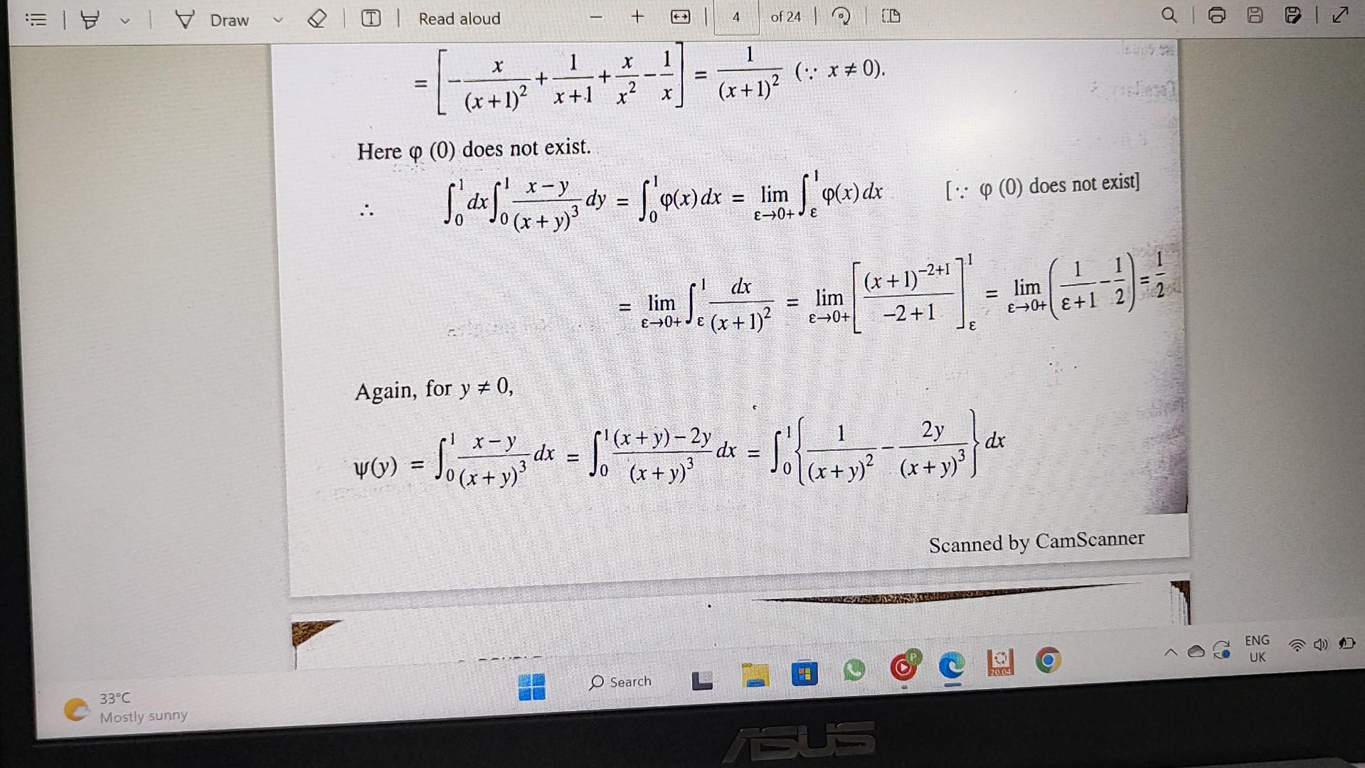 Solved 6. a) Prove, by evaluating the repeated integrals, | Chegg.com
