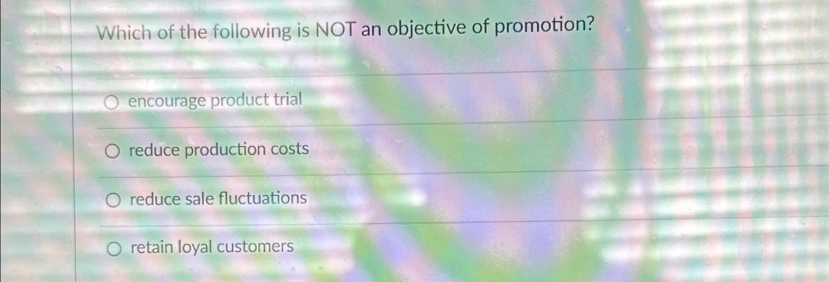 Solved Which of the following is NOT an objective of | Chegg.com