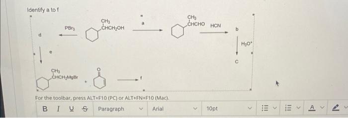 Solved Identify a tot CHE CH CHCHO HCN PBR CHCH OH H30 CHE | Chegg.com