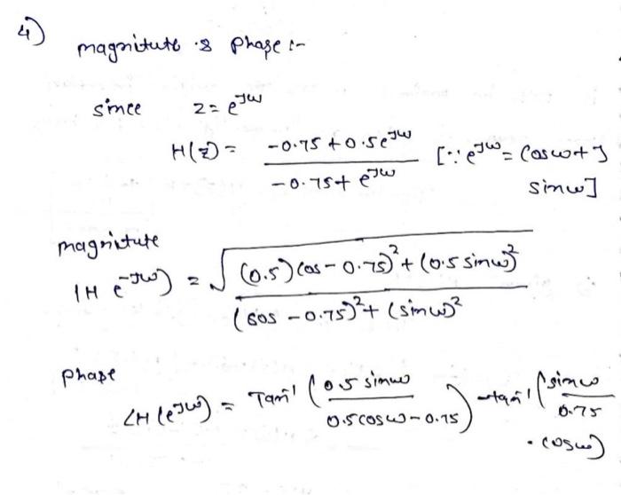 Solved A digital filter is characterized by the following: | Chegg.com