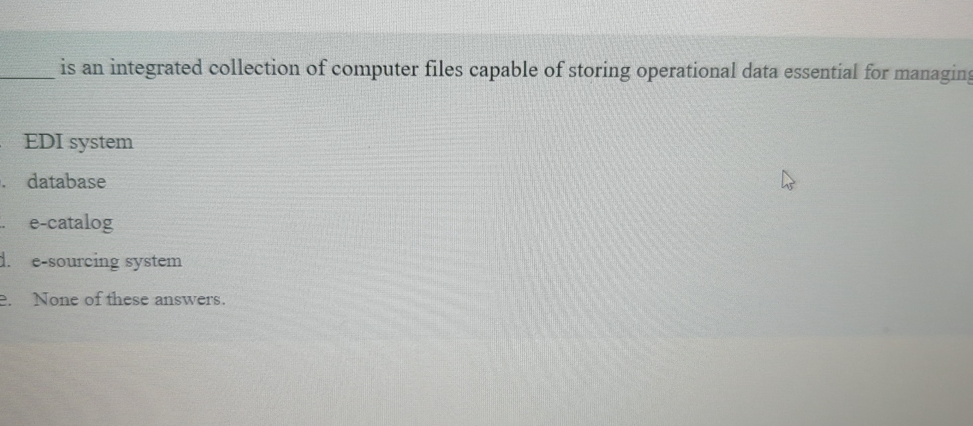 Solved is an integrated collection of computer files capable | Chegg.com