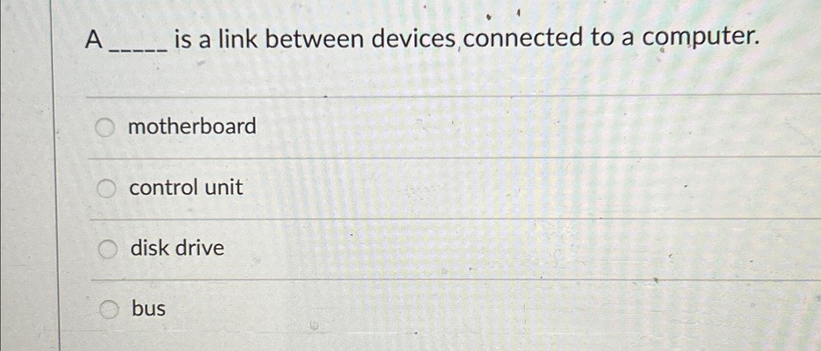 Solved A is a link between devices connected to a | Chegg.com