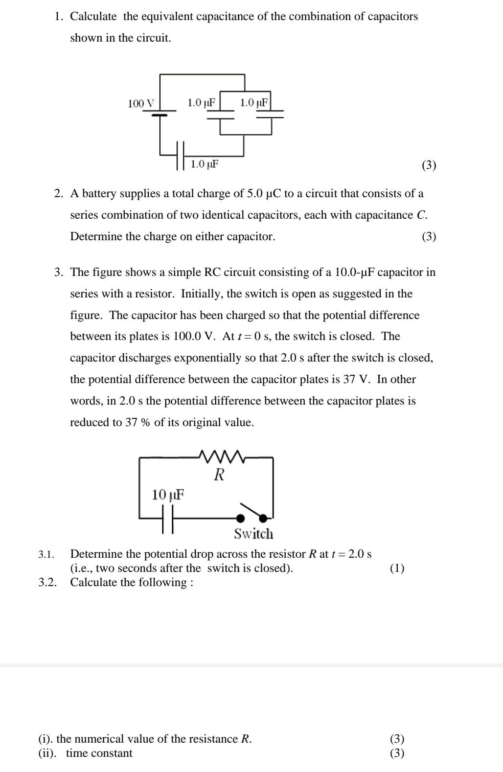 Solved 1. Calculate the equivalent capacitance of the | Chegg.com