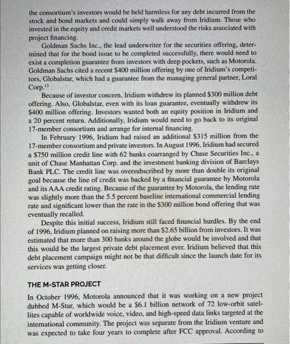 Solved The Rise, Fall, and Resurrection of Iridium: A | Chegg.com