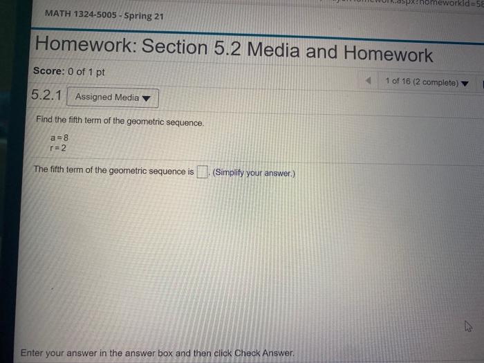 Solved homeworkid=5 MATH 1324-5005 - Spring 21 Homework: | Chegg.com