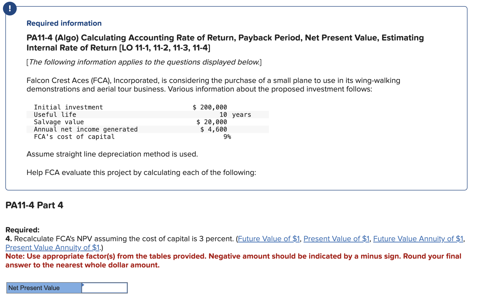 Solved Required informationPA11-4 (Algo) ﻿Calculating | Chegg.com