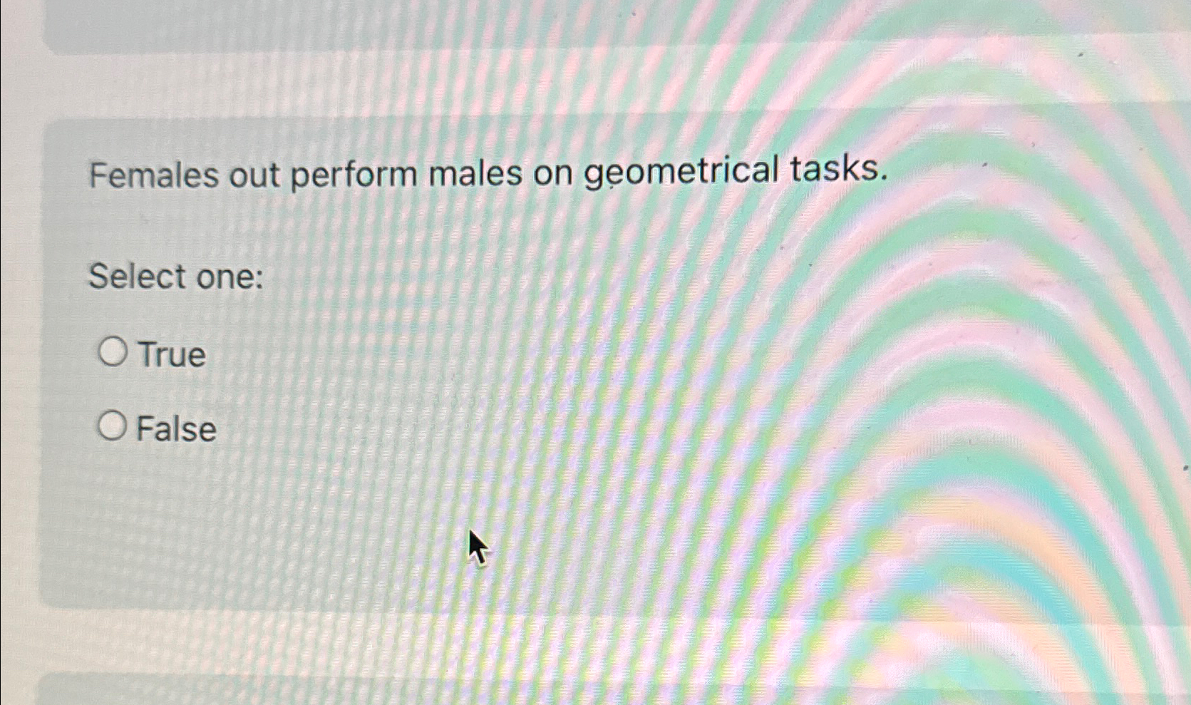 Solved Females out perform males on geometrical tasks.Select | Chegg.com