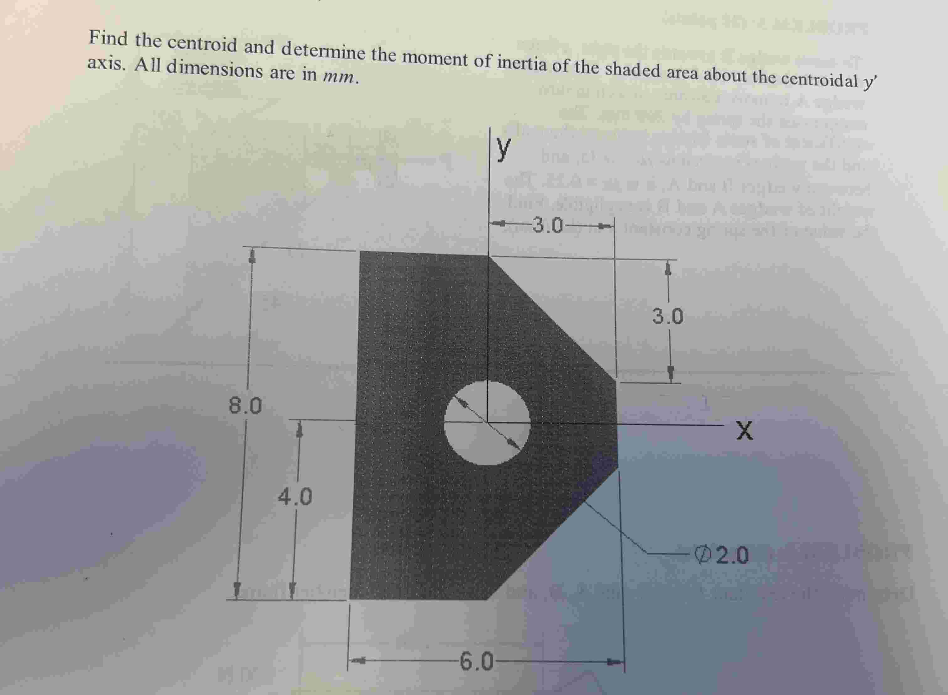 Solved Find the centroid and determine the moment of inertia | Chegg.com