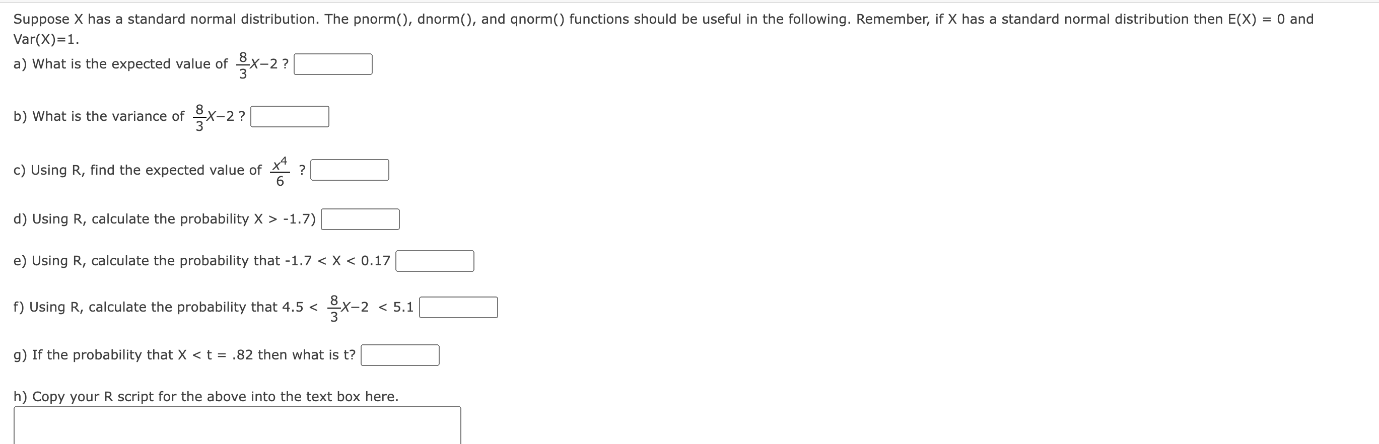 Solved Suppose x ﻿has a standard normal distribution. The | Chegg.com