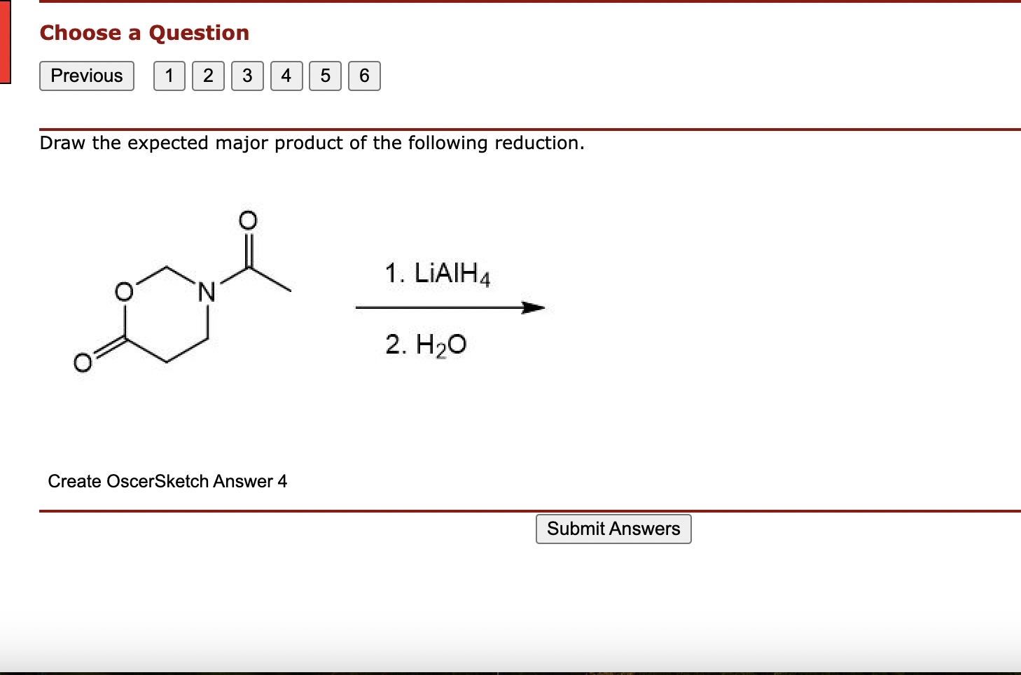 Solved Choose a Question123456Draw the expected major | Chegg.com