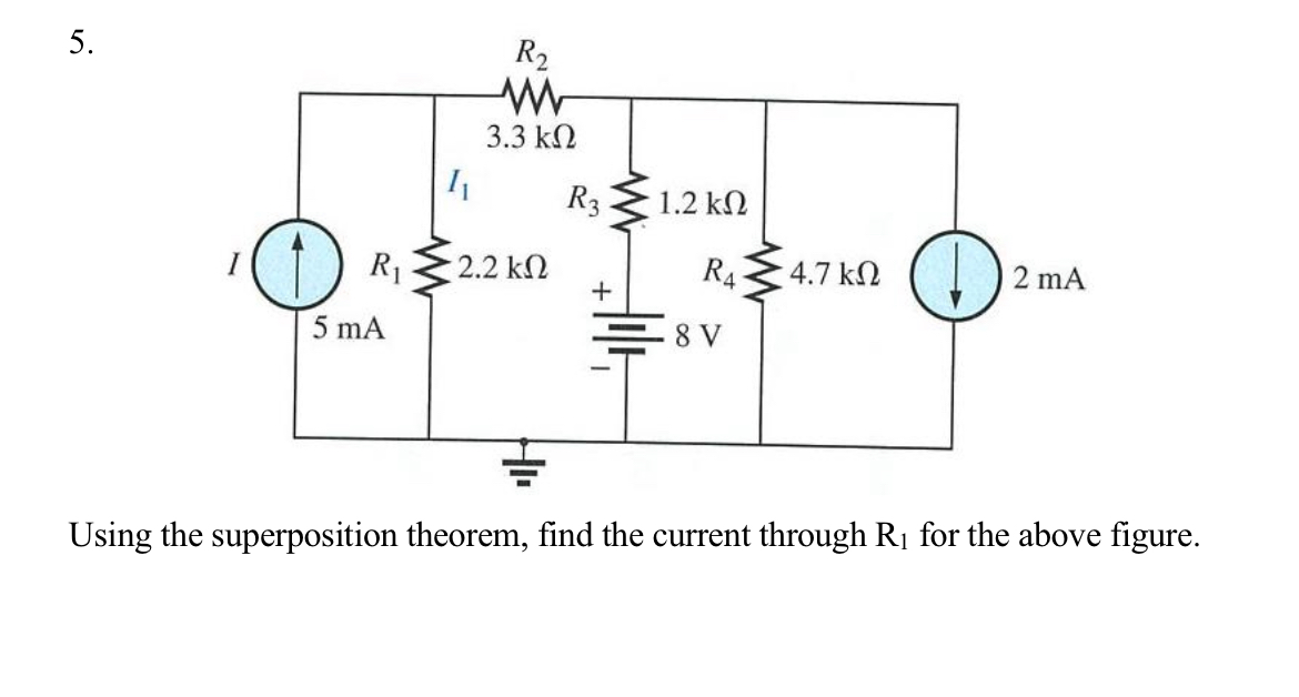 Solved Using The Superposition Theorem Find The Current