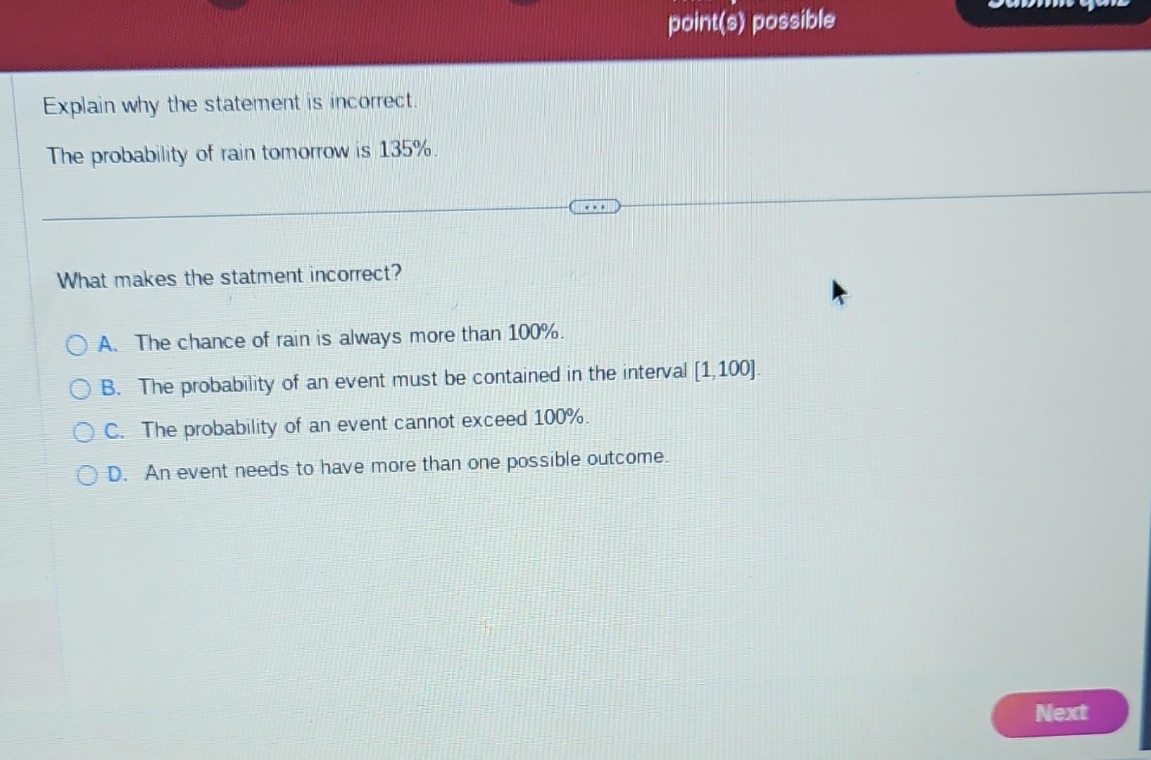 Explain why the statement is incorrect. The | Chegg.com