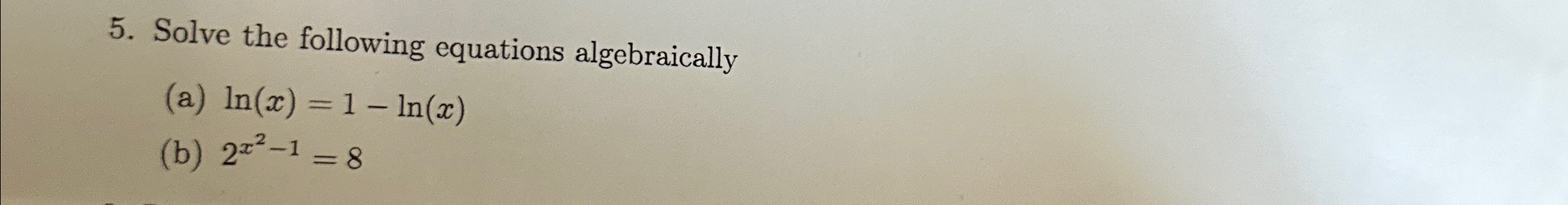 Solved Solve the following equations | Chegg.com