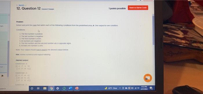 Solved 1. Generate a 5x4 array of integers ranging from 0 to | Chegg.com