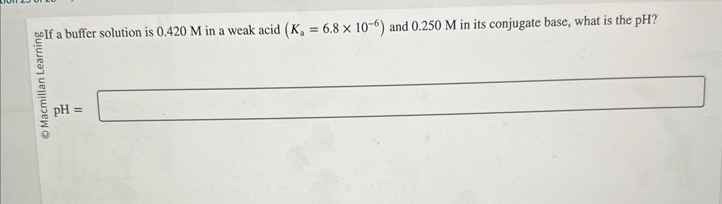 Solved onf a buffer solution is 0.420M ﻿in a weak acid | Chegg.com