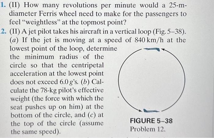 Solved 1. (II) How many revolutions per minute would a 25-m- | Chegg.com