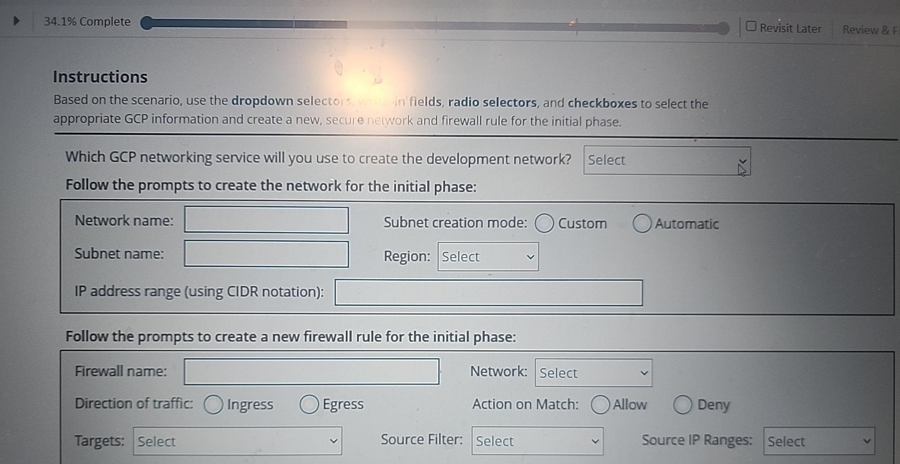 Solved 34.1% ﻿CompleteRevisit LaterReview & | Chegg.com