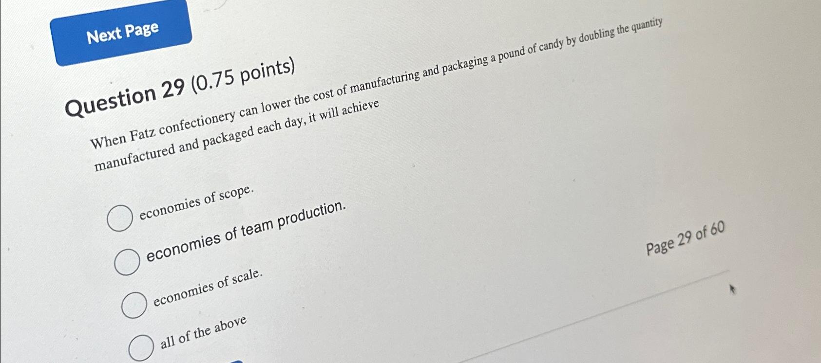 Solved Next PageQuestion 29 ( 0.75 ﻿points)When Fatz | Chegg.com