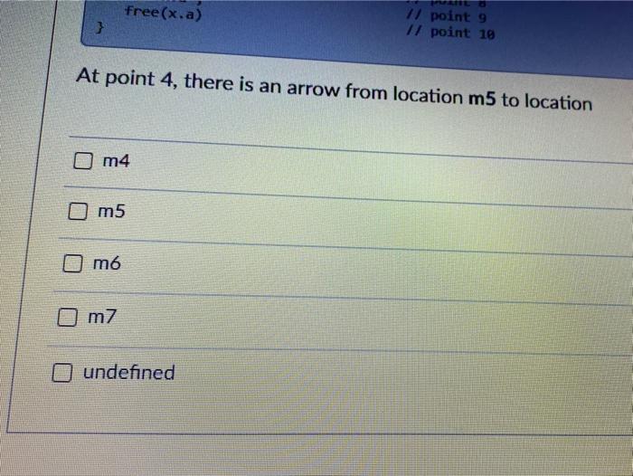 Solved Question 33 1 pts Consider the C code below and the | Chegg.com